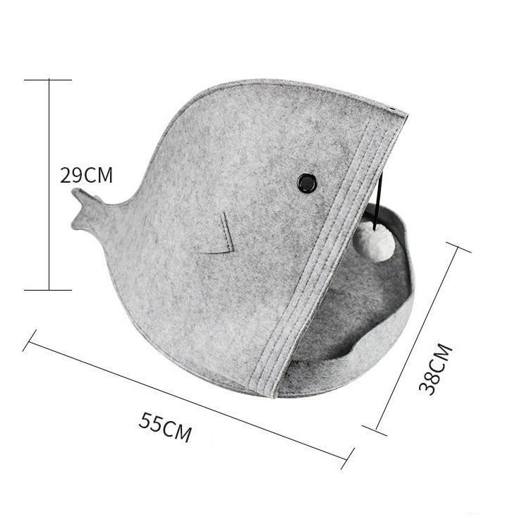 Fish Pet Cat House Foldable Cat Beds And Houses Felt Cat House - Buy ...